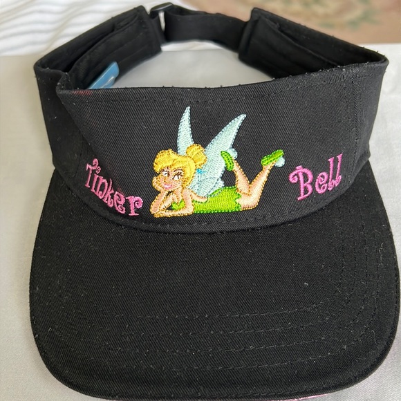 Disney | Accessories | Disney Tinker Bell Visor Cap Black Size 74 ...